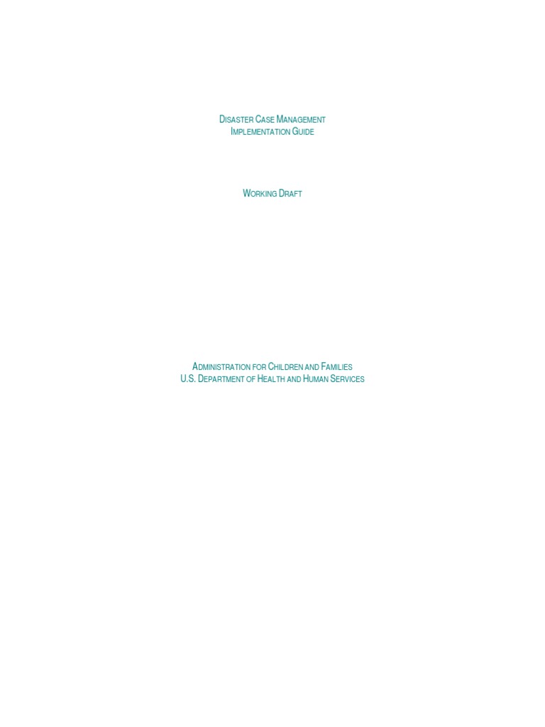 Disaster Case Management Implementation Guide | PDF | Emergency ...