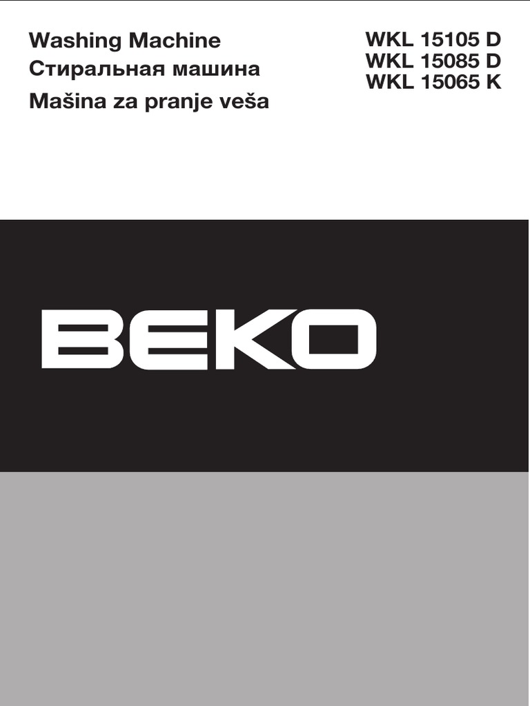 Beko WKL 15065 K | PDF | Washing Machine | Laundry