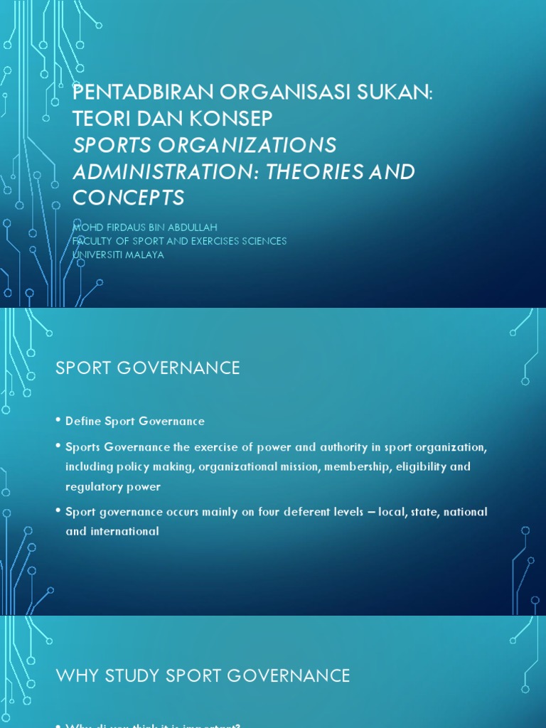 Theory and Concept of Sports Administration | PDF | Motivation ...