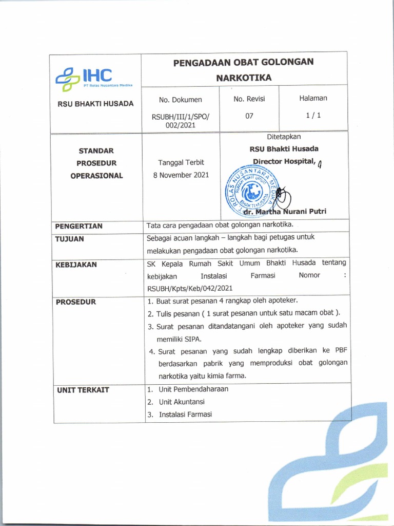 Pengadaan Obat Narko-Psiko | PDF