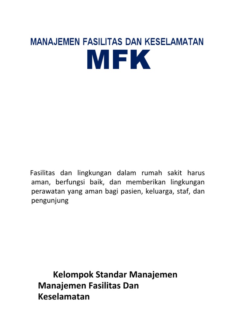 MFK Akreditasi RS 2022 | PDF