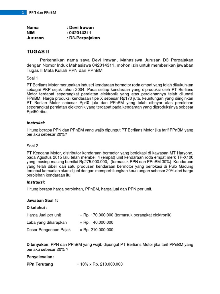 TUGAS 2 PPNBM | PDF