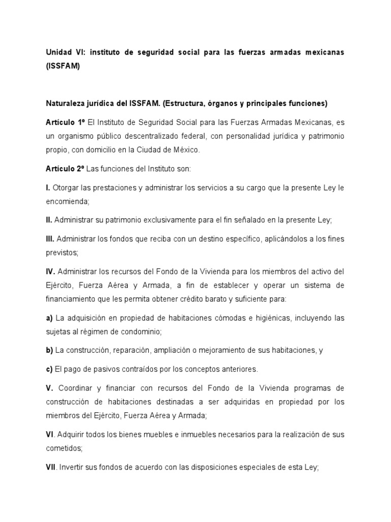 La estructura y funciones del Instituto de Seguridad Social para las ...
