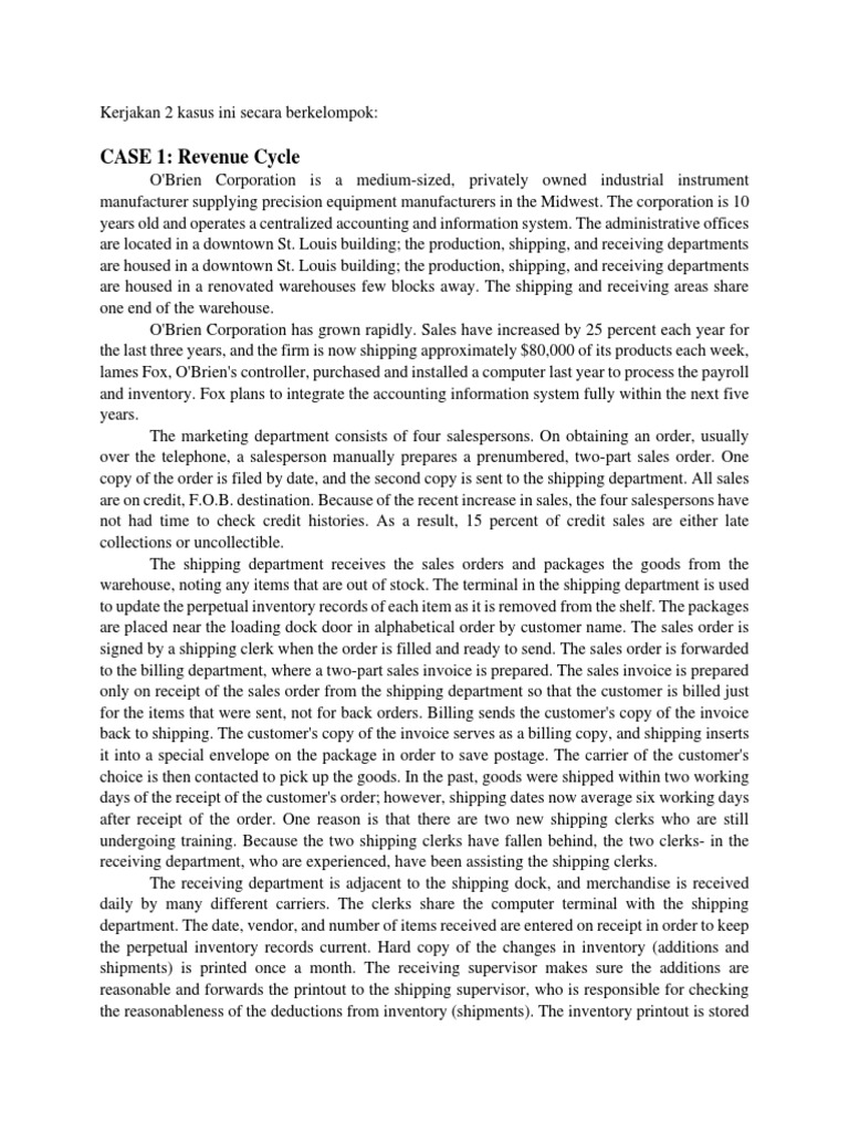 Kasus Kel Sia | PDF | Receipt | Payroll