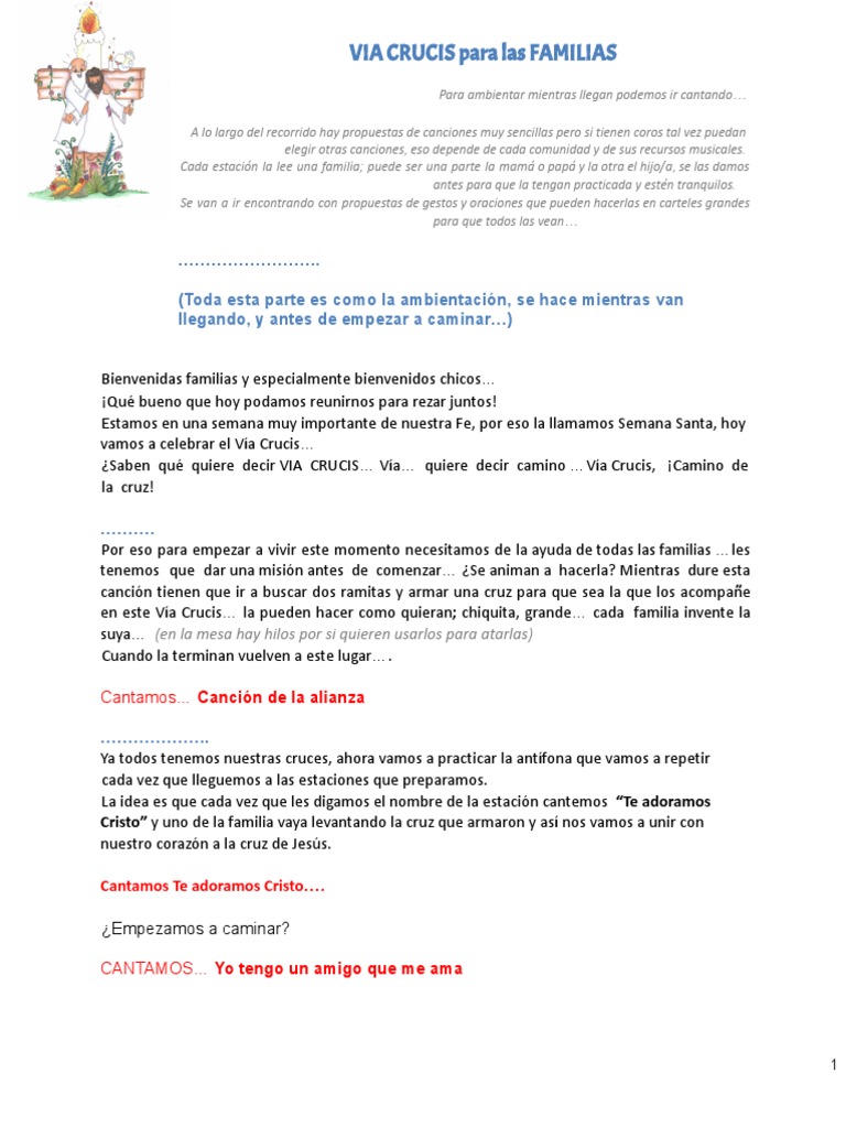 Via Crucis Niños Fiesta Del Abrazo 2022 | PDF | María, madre de Jesús | Oración