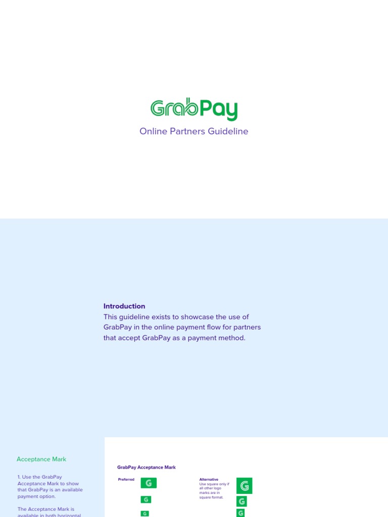 GrabPay Online Partners Brand Guidelines | PDF | Logos | Letter Case