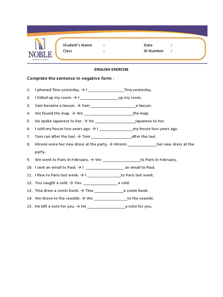 English Exercise | PDF | Language Arts & Discipline | Foreign Language Studies