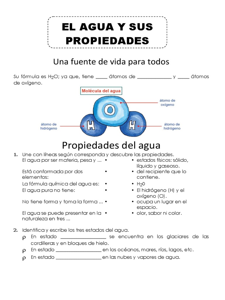 El Agua | Descargar gratis PDF | Agua | Propiedades del agua
