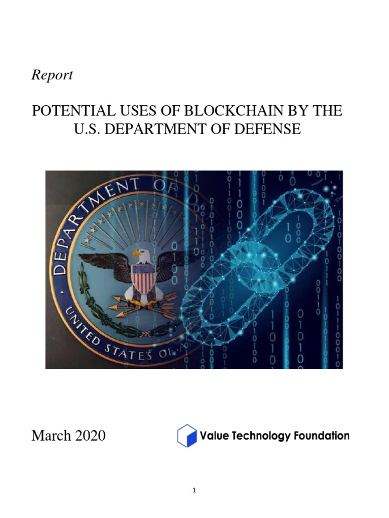 Potential Uses of Blockchain Technology in DoD | PDF | Computer Security | Security