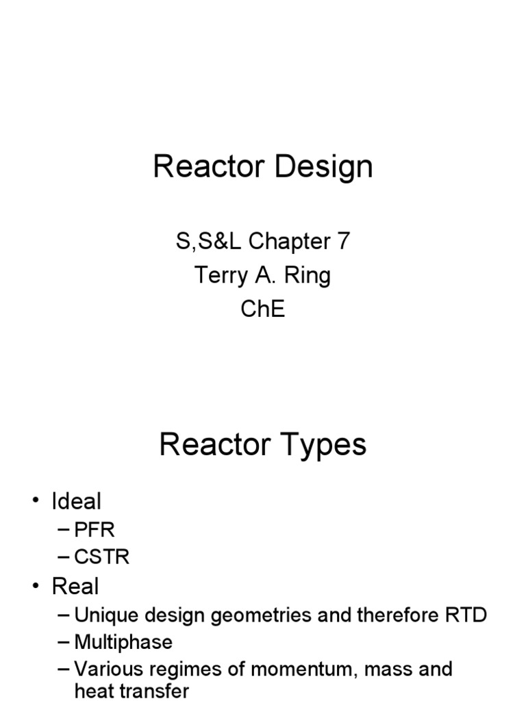 13 L1 L2 Reactor Design | PDF | Chemical Reactor | Chemical Kinetics