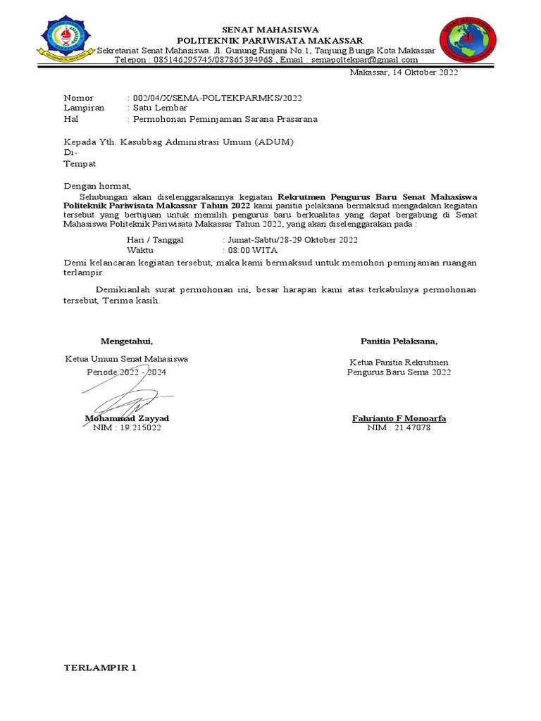 REKRUTMEN - 002 - Peminjaman Ruangan | PDF