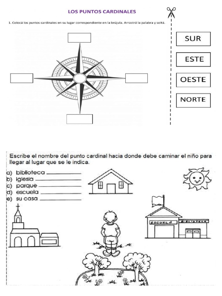 Actividad Puntos Cardinales | PDF