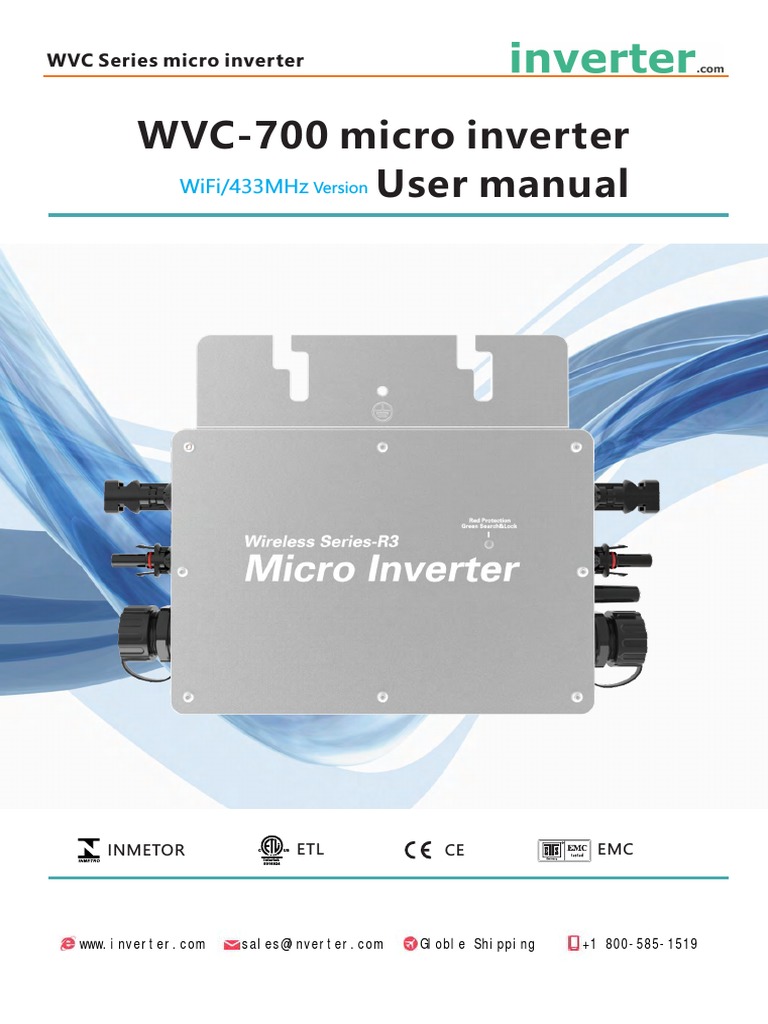 WVC700 Micro Inverter Instruction Manual | PDF | Power Inverter | Wi Fi