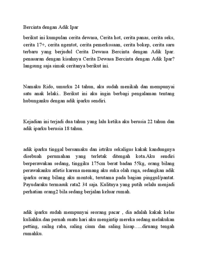 Bercinta Dengan Adik Ipar Pdf 