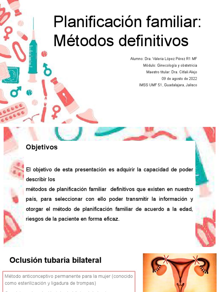 Planificacion Familiar, Metodos Definitivos. | PDF | Control de la ...