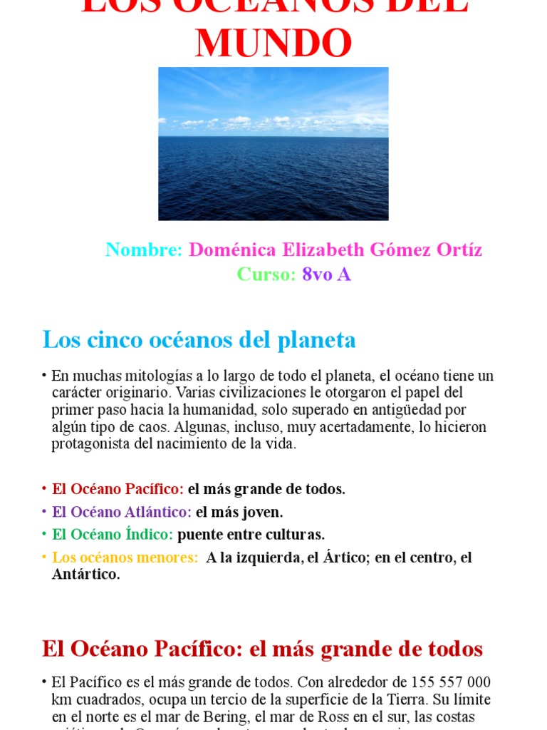 Los Oceanos Del Mundo | PDF | Océanos | océano Ártico