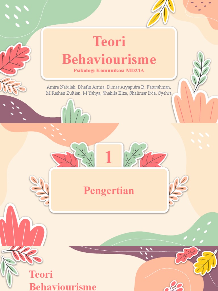 Teori Behaviorisme dan Tokohnya | PDF