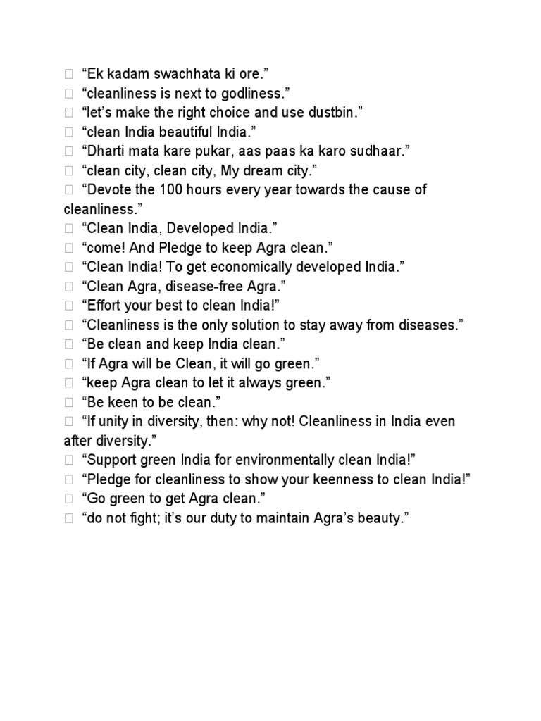 Cleanliness | PDF