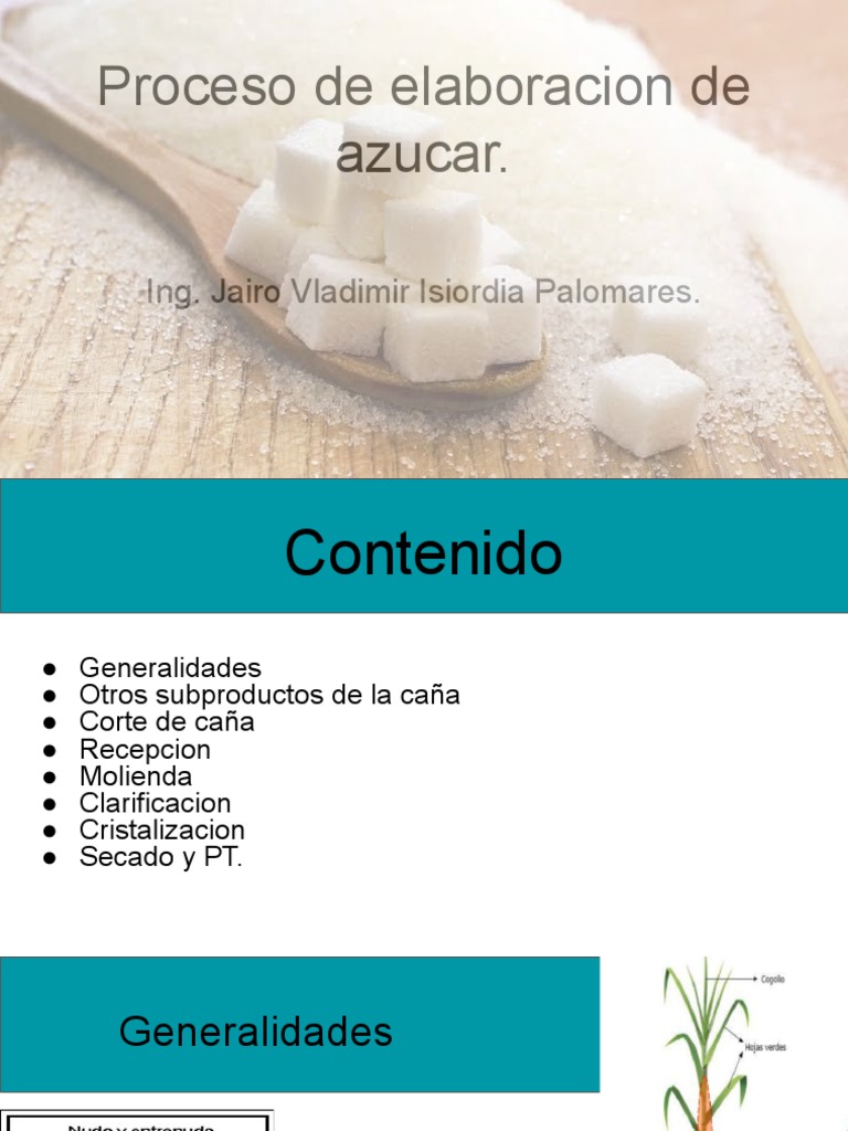 Proceso de Elaboración de Azúcar | PDF | Sacarosa | Sustancias químicas