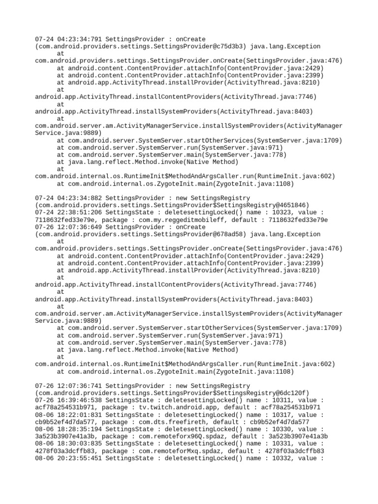 Settings Provider | PDF | Java (Programming Language) | Product Development