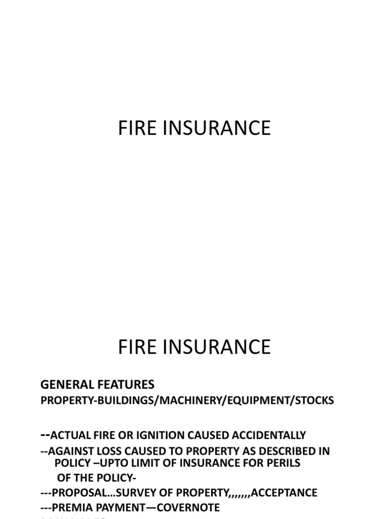 Fire Insurance | PDF