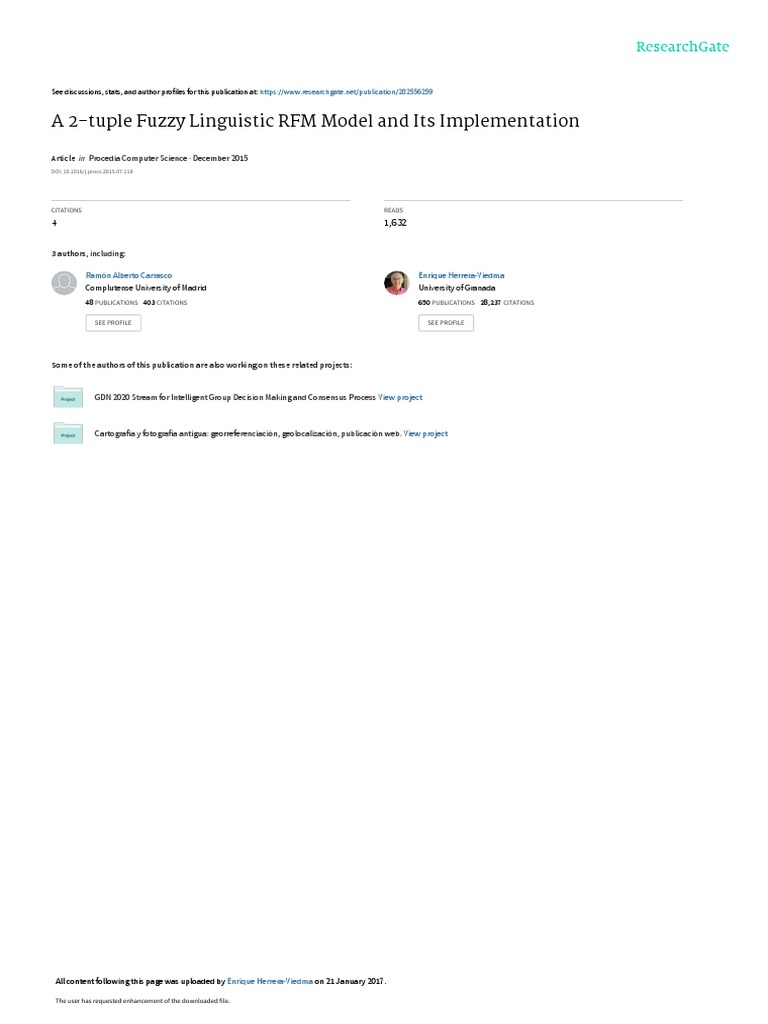 A 2-Tuple Fuzzy Linguistic RFM Model and Its Imple | PDF | Spss | Fuzzy Logic