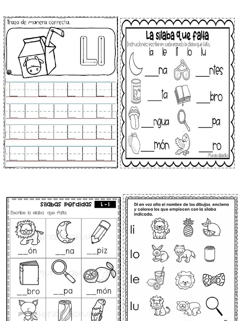 Actividades 1 Er. Grado Letra LL | PDF