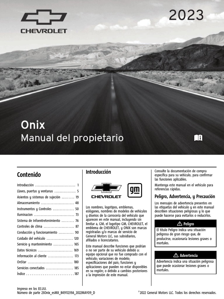 2023 Onix Manual Propietarios | PDF | Vehículo de motor | Vehículos terrestres