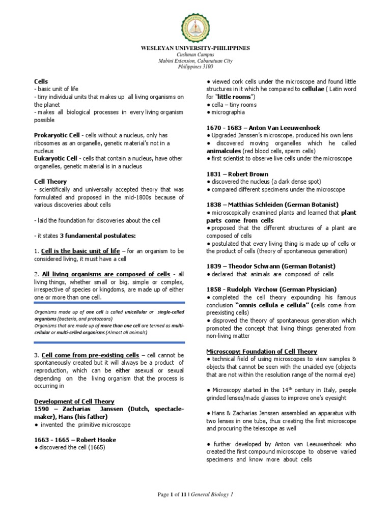 Gen Bio 1 Reviewer | PDF | Meiosis | Mitosis