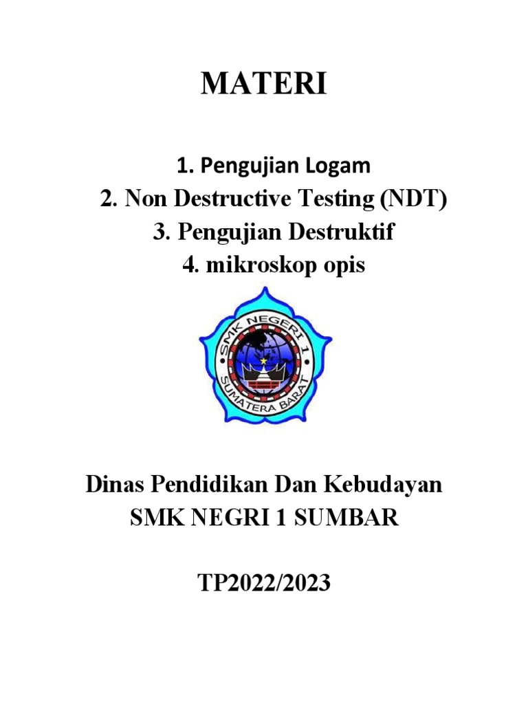 Pengujian Logam dan Metodenya | PDF | Hukum | Sains & Matematika