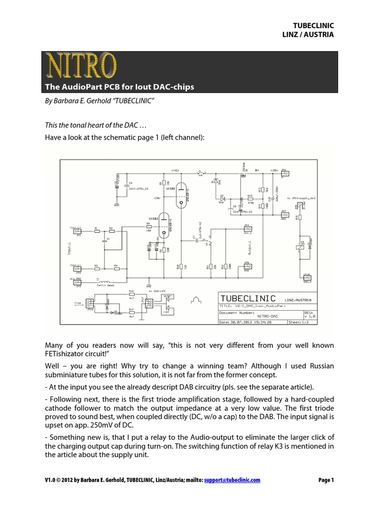 DAC Nitro AudioParts Io V10 | PDF | Amplifier | Printed Circuit Board