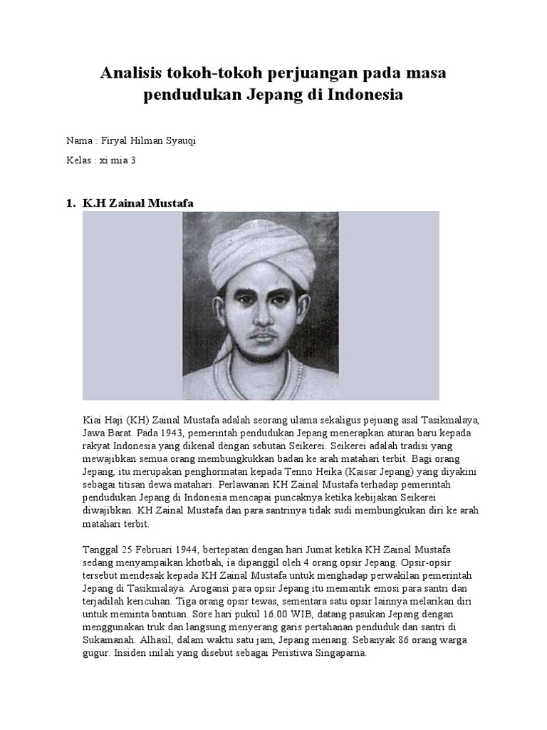 Analisis Tokoh Perjuangan Pada Masa Jepang | PDF | Politik | Sejarah