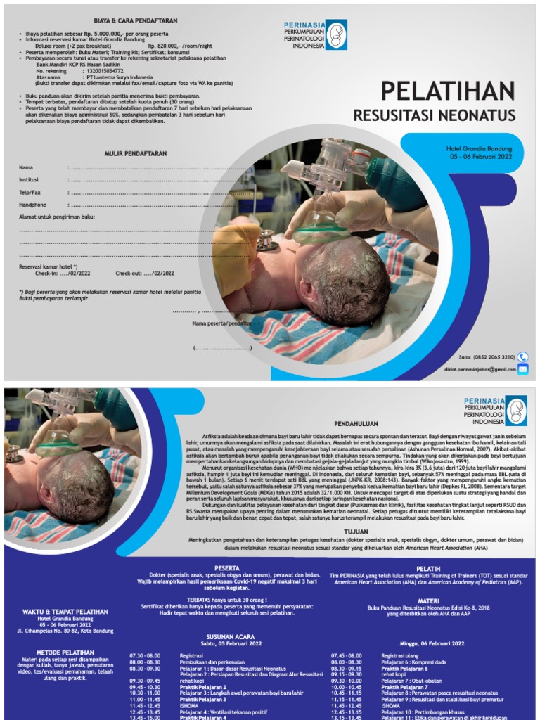 Pelatihan Resusitasi Neonatus - 2022 | PDF