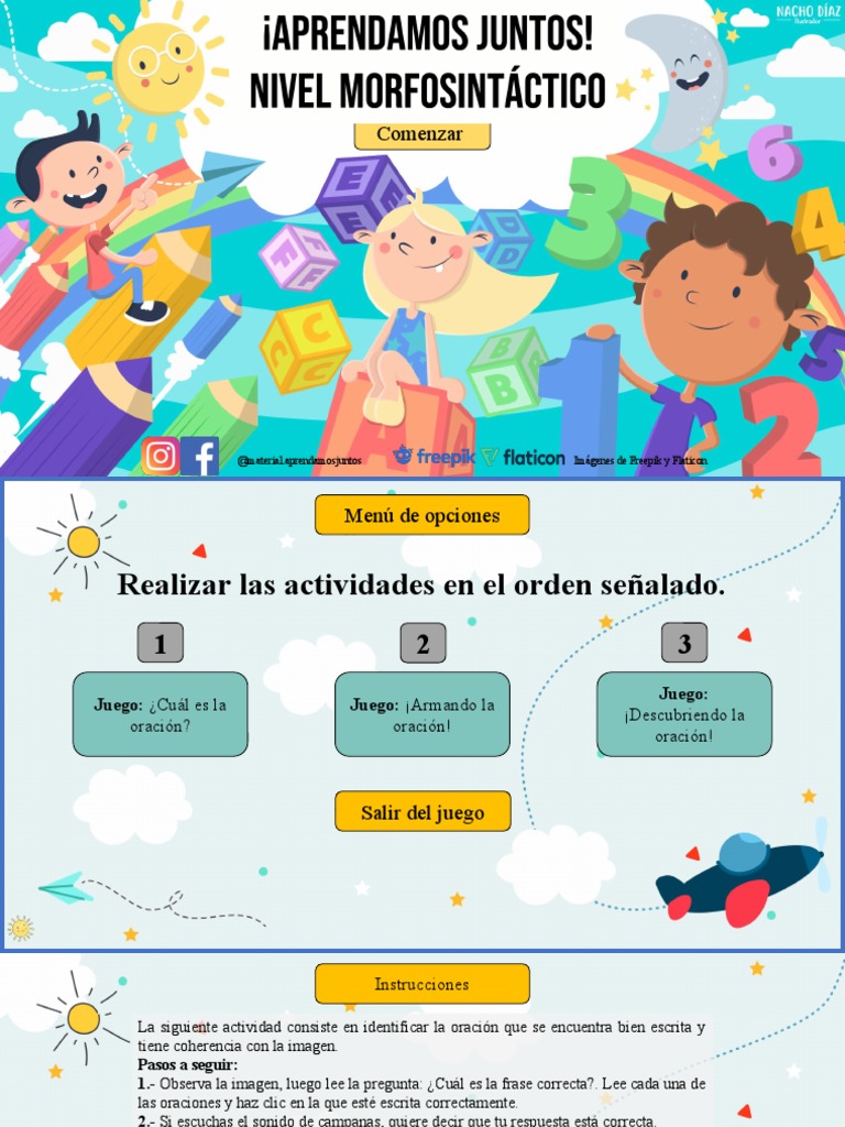 Aprendamos Juntos - Nivel Morfosintáctico | PDF