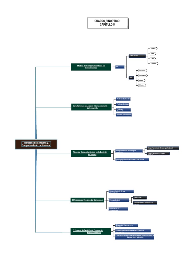 Mapa Conceptual Cap. 5 y 7 Oscar Centeno | PDF | Comportamiento | Marketing