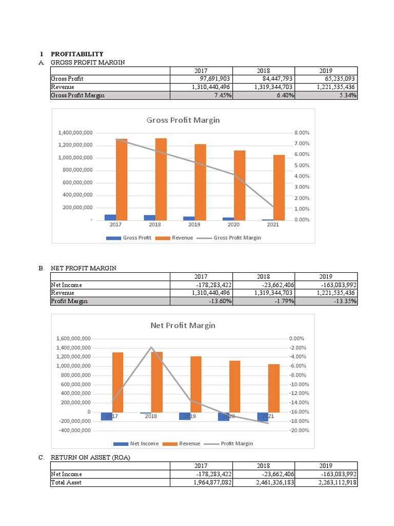 Analysis of Profitability and Liquidity Ratios from 2017-2019 for a Company | PDF | Book Value ...