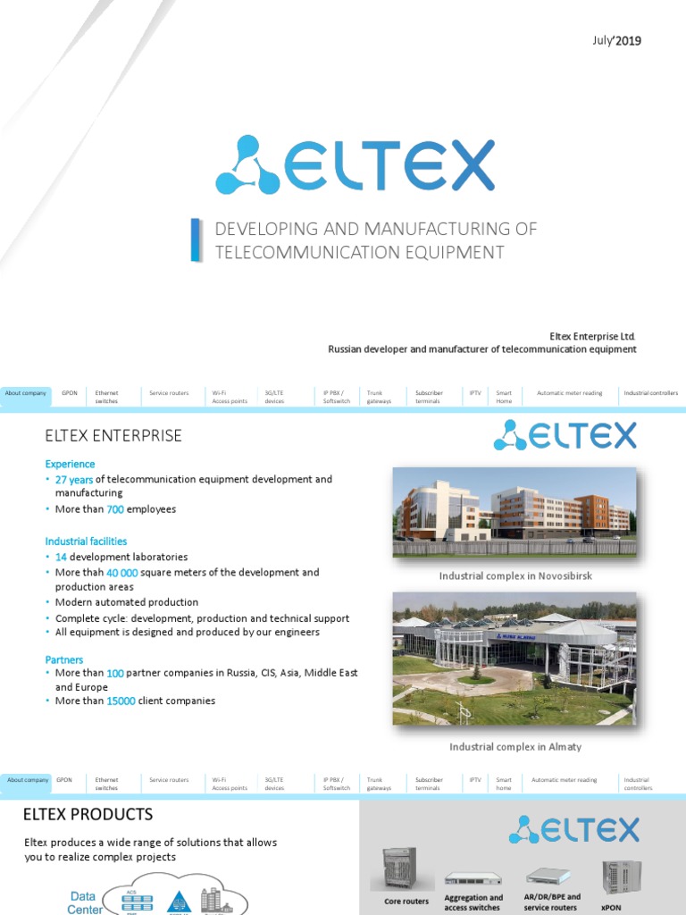 Eltex ALL 2019 07 en | PDF | Network Switch | Networking