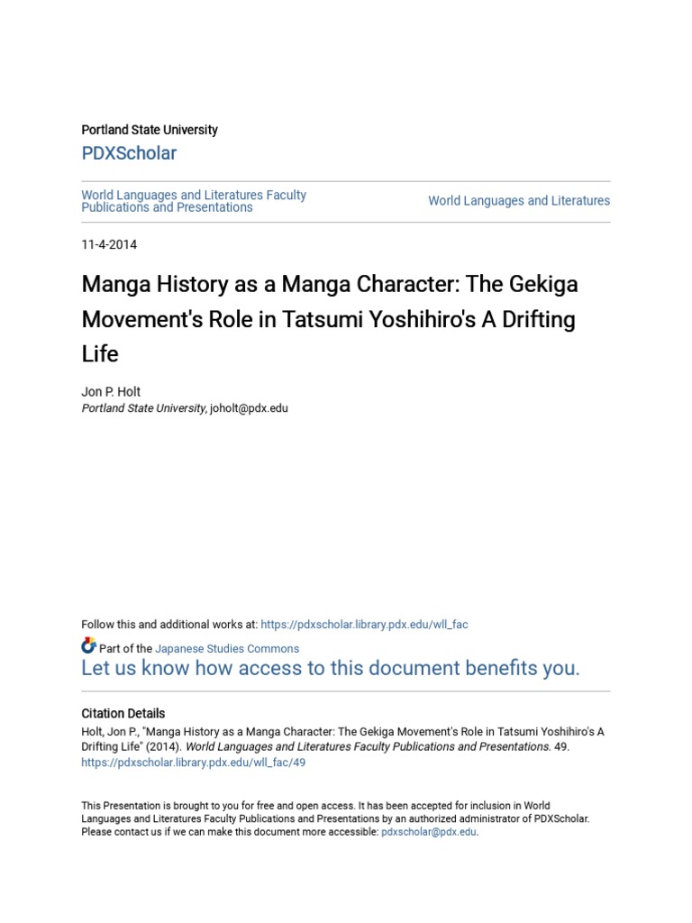 Gekiga's Impact in Tatsumi's Manga | PDF | Manga | Anime And Manga