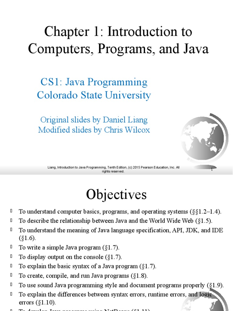 Liang Chapter 1 Pdf Computer Data Storage Java Programming Language