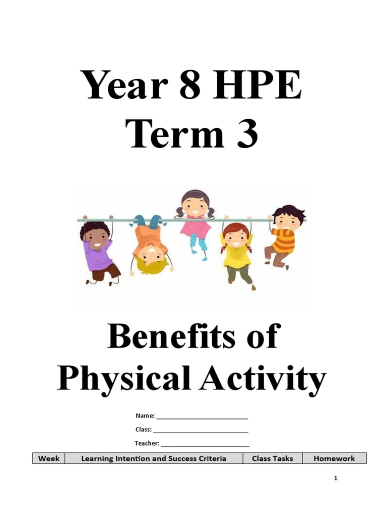 Year 8 Hpe t3 Workbooklet 2022 | Download Free PDF | Physical Fitness ...