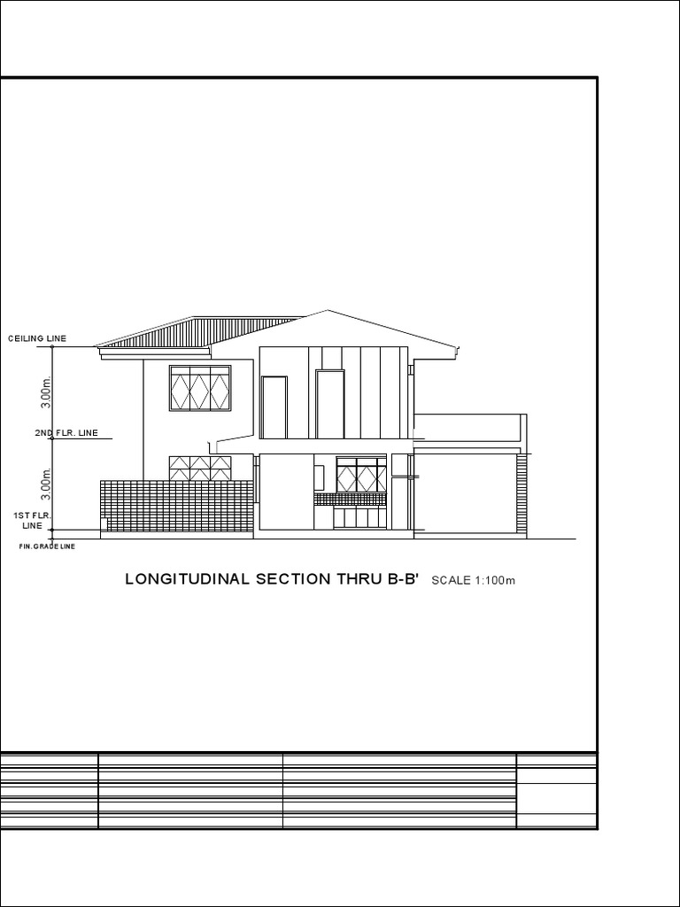 Longitudinal Section B-B' Plan | PDF