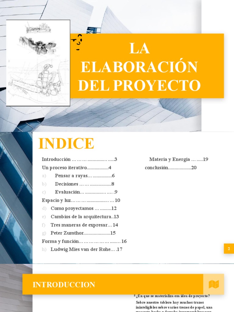 ELABORACION DEL PROYECTO. Proceso Pyoyectual en La arquitectura-MATEO-A2A 2 1 1 | PDF | Diseño ...