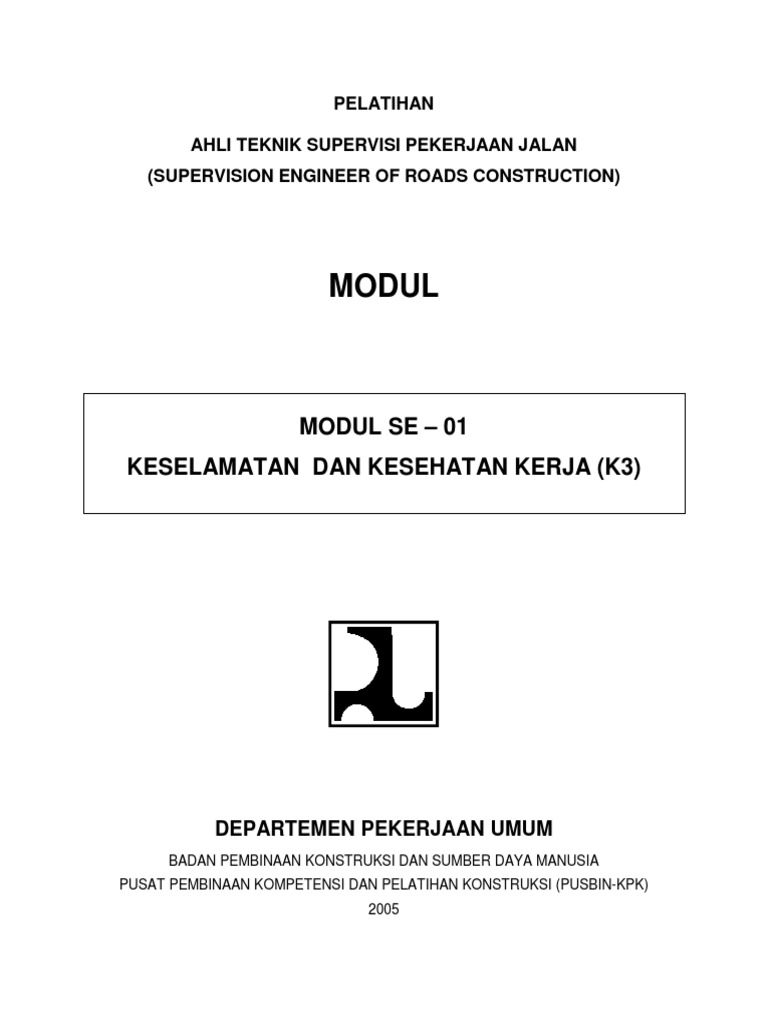 Modul Se 01 Keselamatan Dan Kesehatan Kerja (k3) | PDF