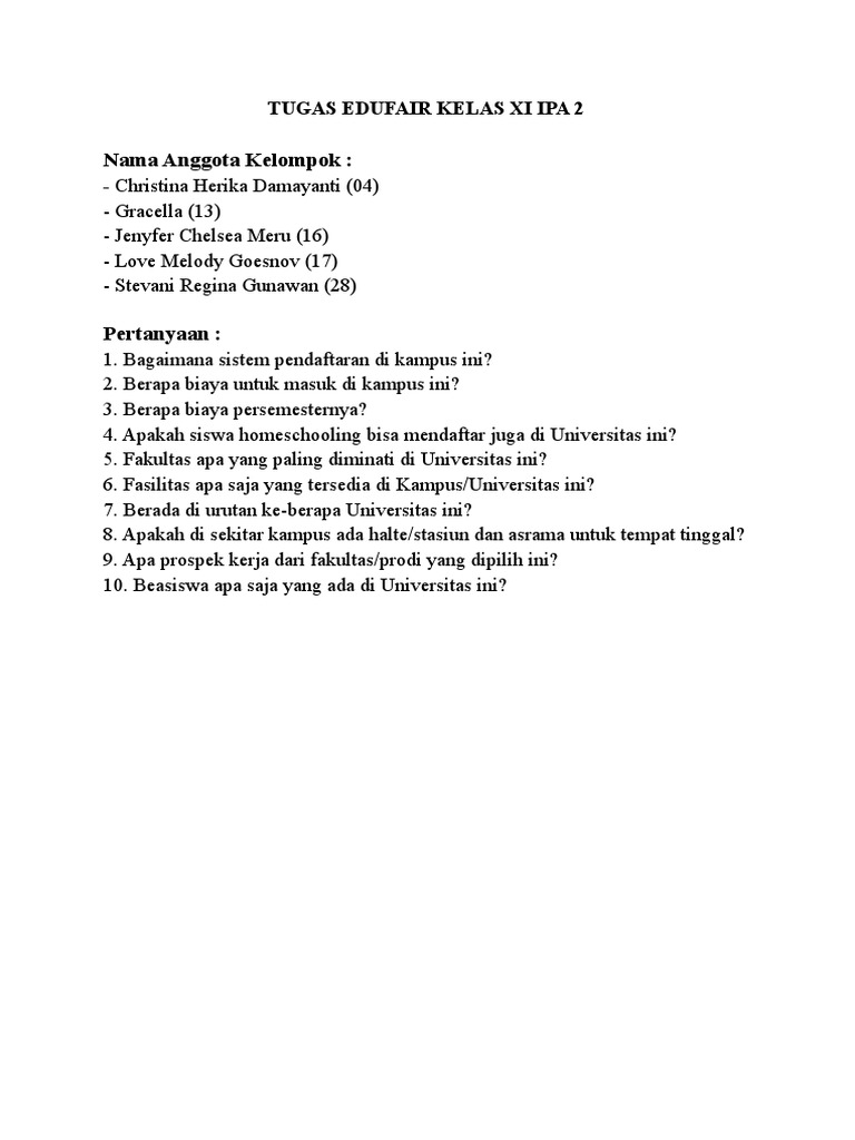 Tugas BK Edufair | PDF