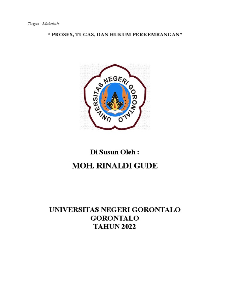 Makalah Proses Tugas Dan Perkembangan Aldi | PDF