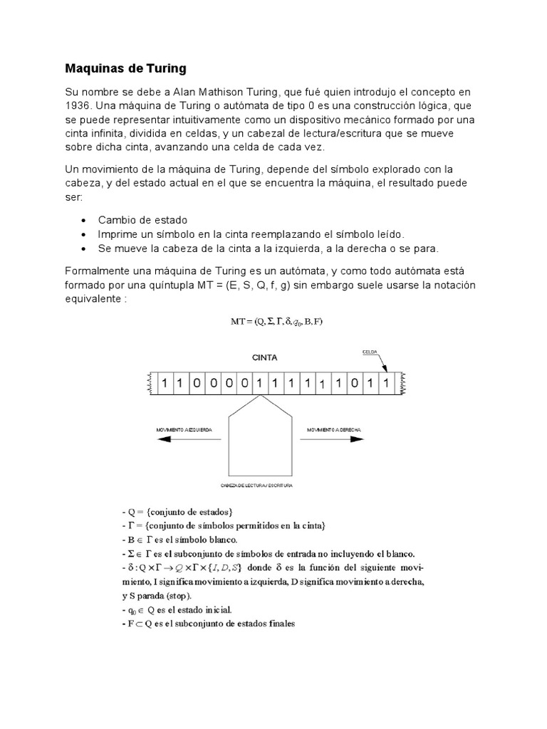 Maquina de Turing | PDF | Ciencia cognitiva | Lógica