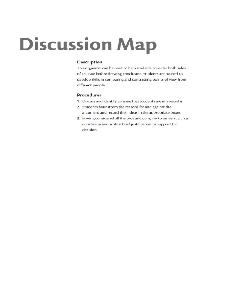 Discussion Graphic Organizer | PDF