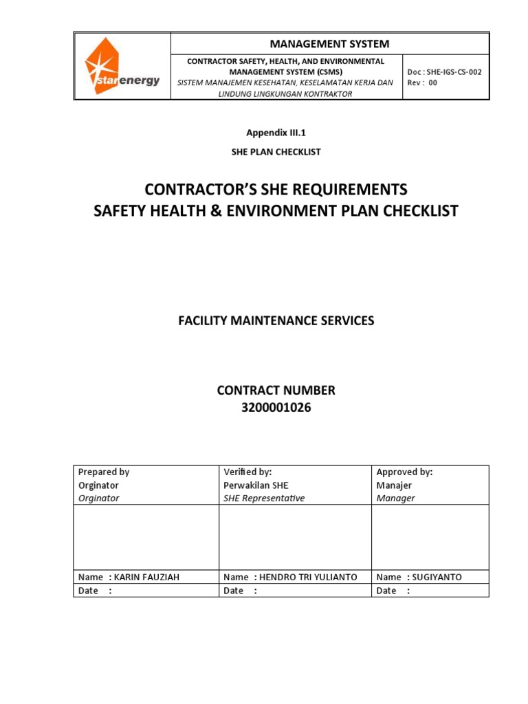 Contractor Safety Management System | PDF