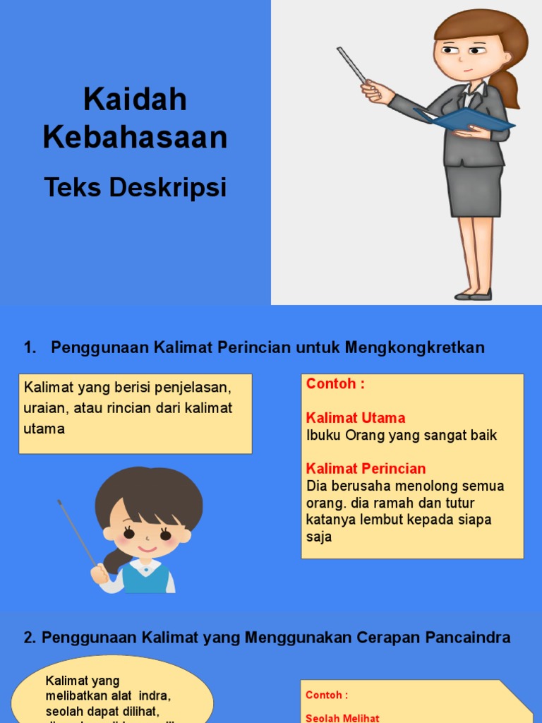 Kaidah Kebahasaan Teks Deskripsi | PDF