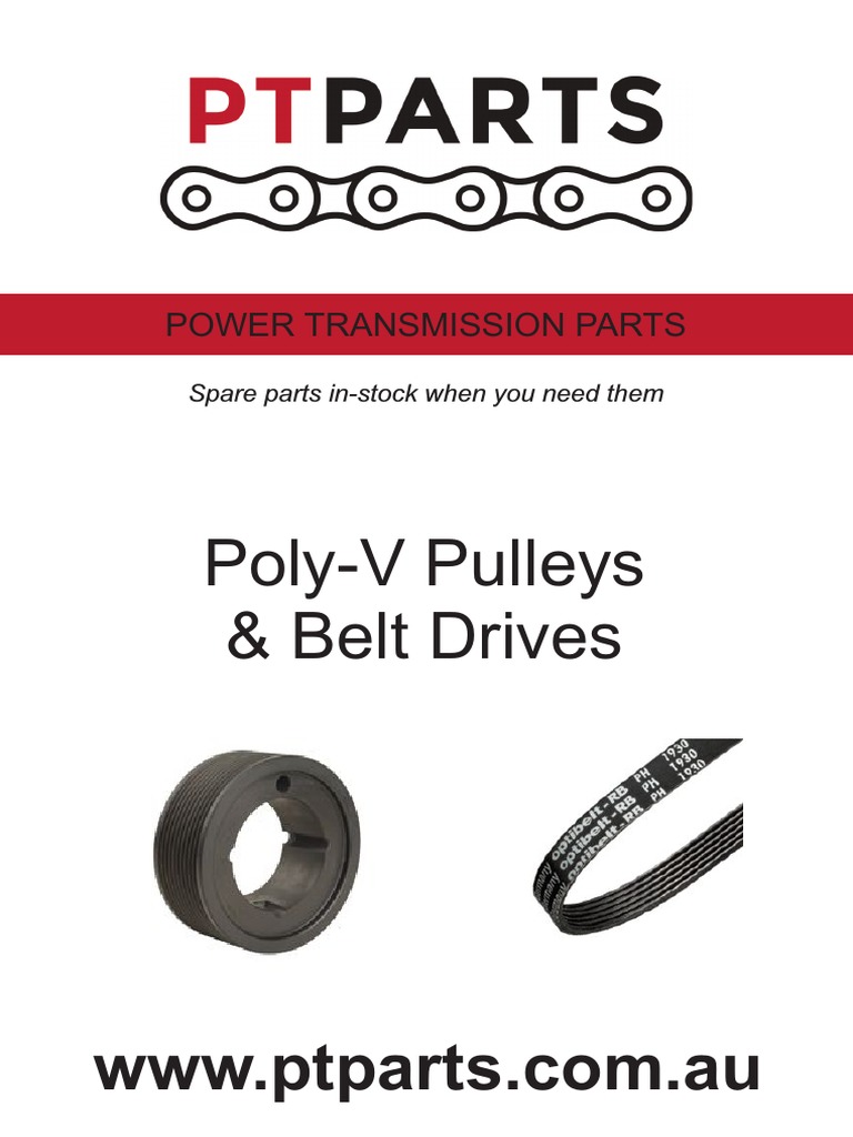 PT Parts - Poly-V Pulleys & Belts | PDF | Belt (Mechanical ...